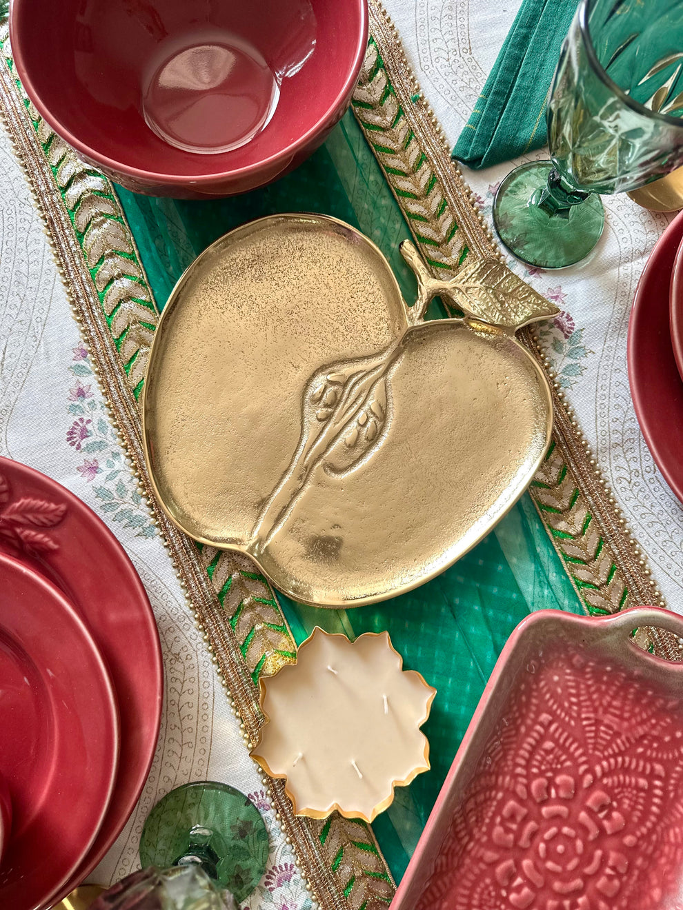 The Gilded Apple Platter for Decor – OliveHomeAccents