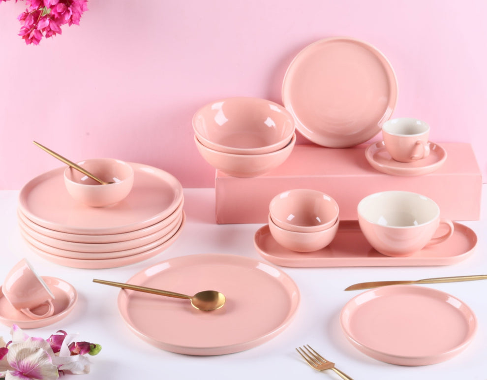 Pink Gigi Dinner Set for 6 - 20 pieces – OliveHomeAccents