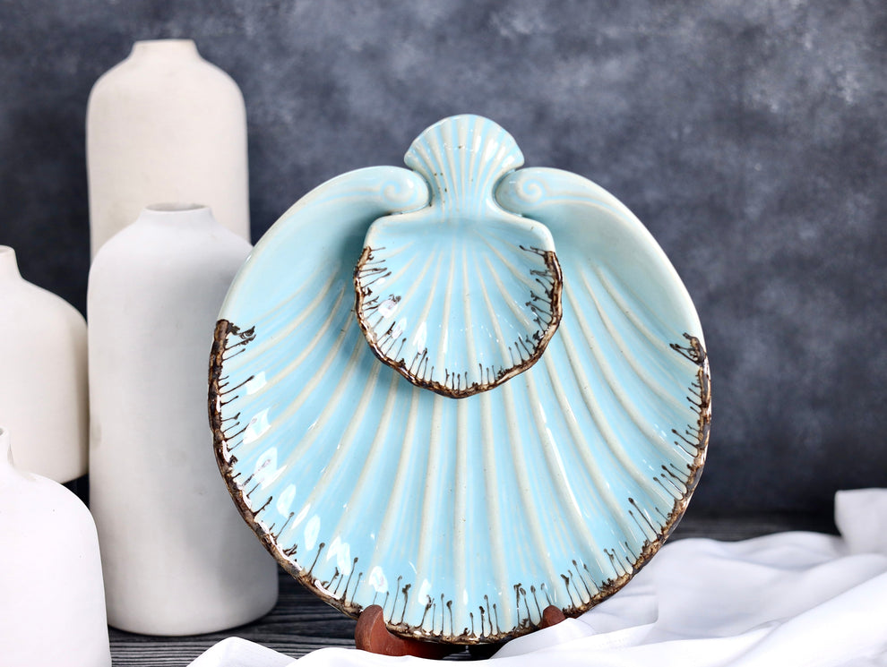 Studio Pottery Exclusive Shell Chip and Dip Platters – OliveHomeAccents